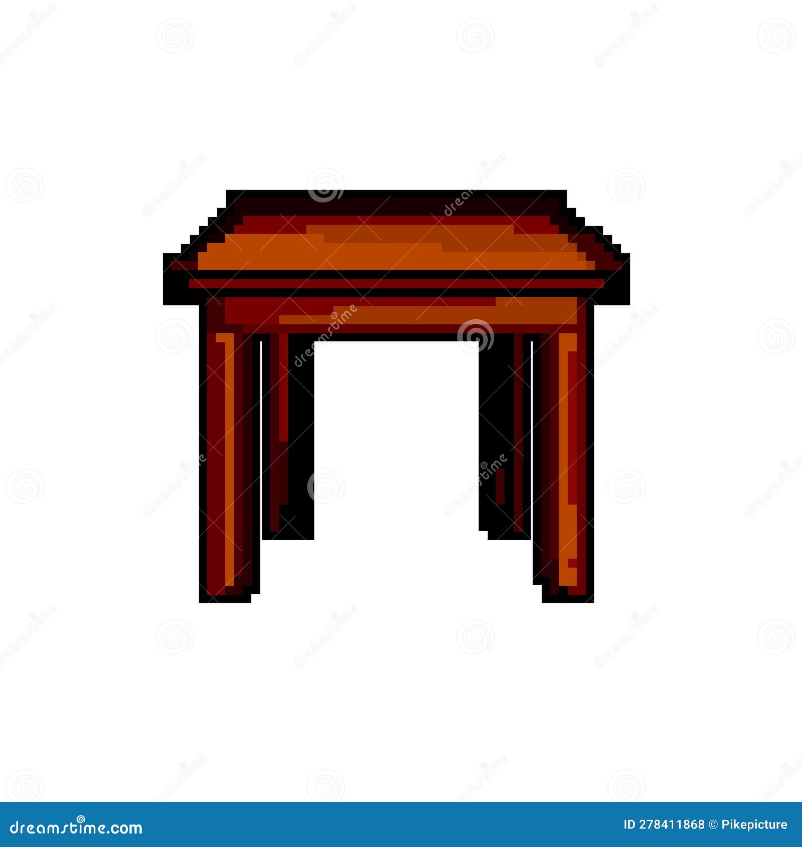 Modern Table Dining Game Pixel Art Vector Illustration Stock Vector ...