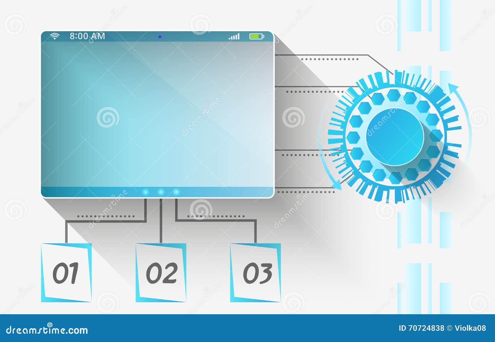 Computer Vision Concept. Cybereye Vector Illustration. Neuro Network ...