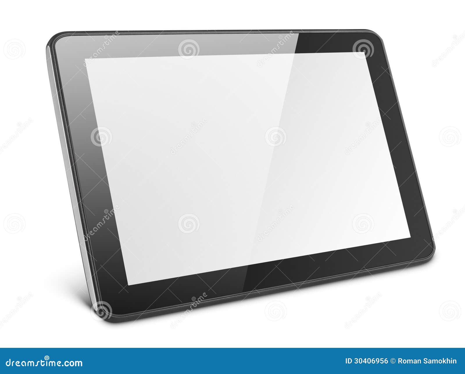 Modern tablet pc on white stock photo. Image of object - 30406956