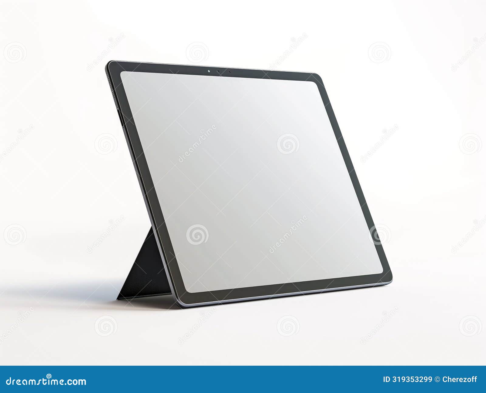 Modern Tablet with Stand on White Background Stock Image - Image of ...