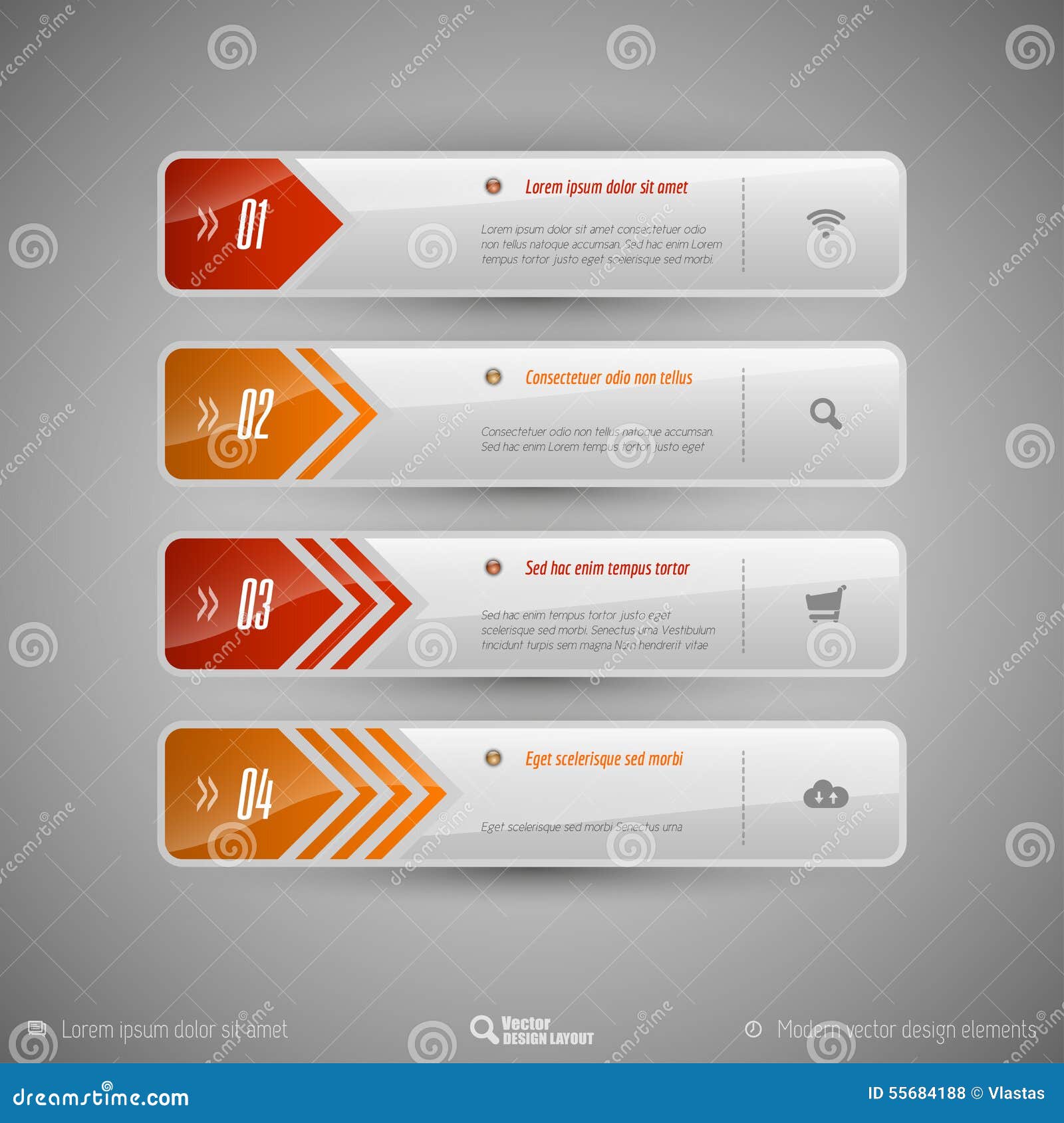 Modern Tabs As Design Elements. Business Symbols. Stock Vector ...