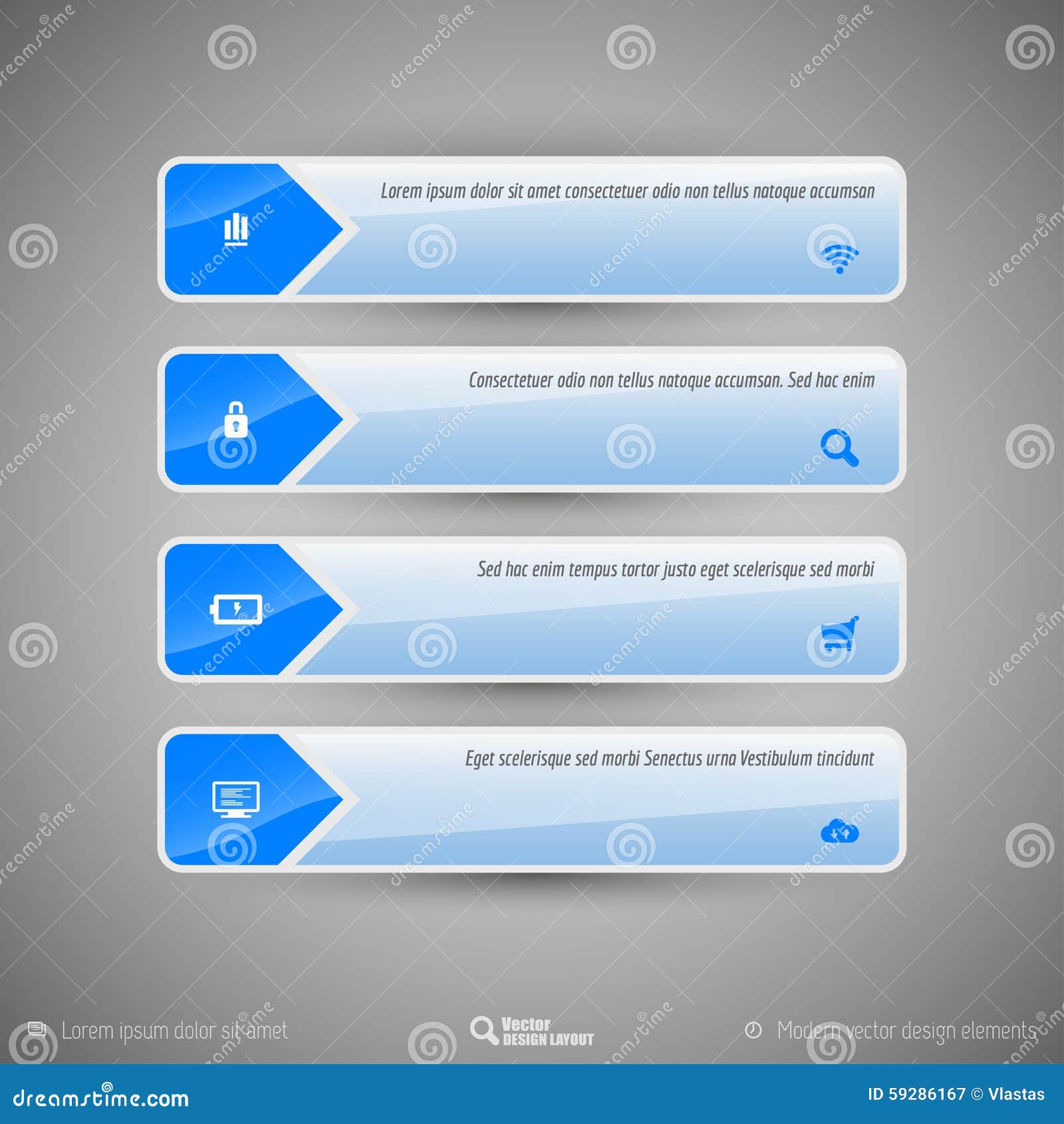 Modern Tabs As Design Elements. Business Symbols. Stock Vector ...