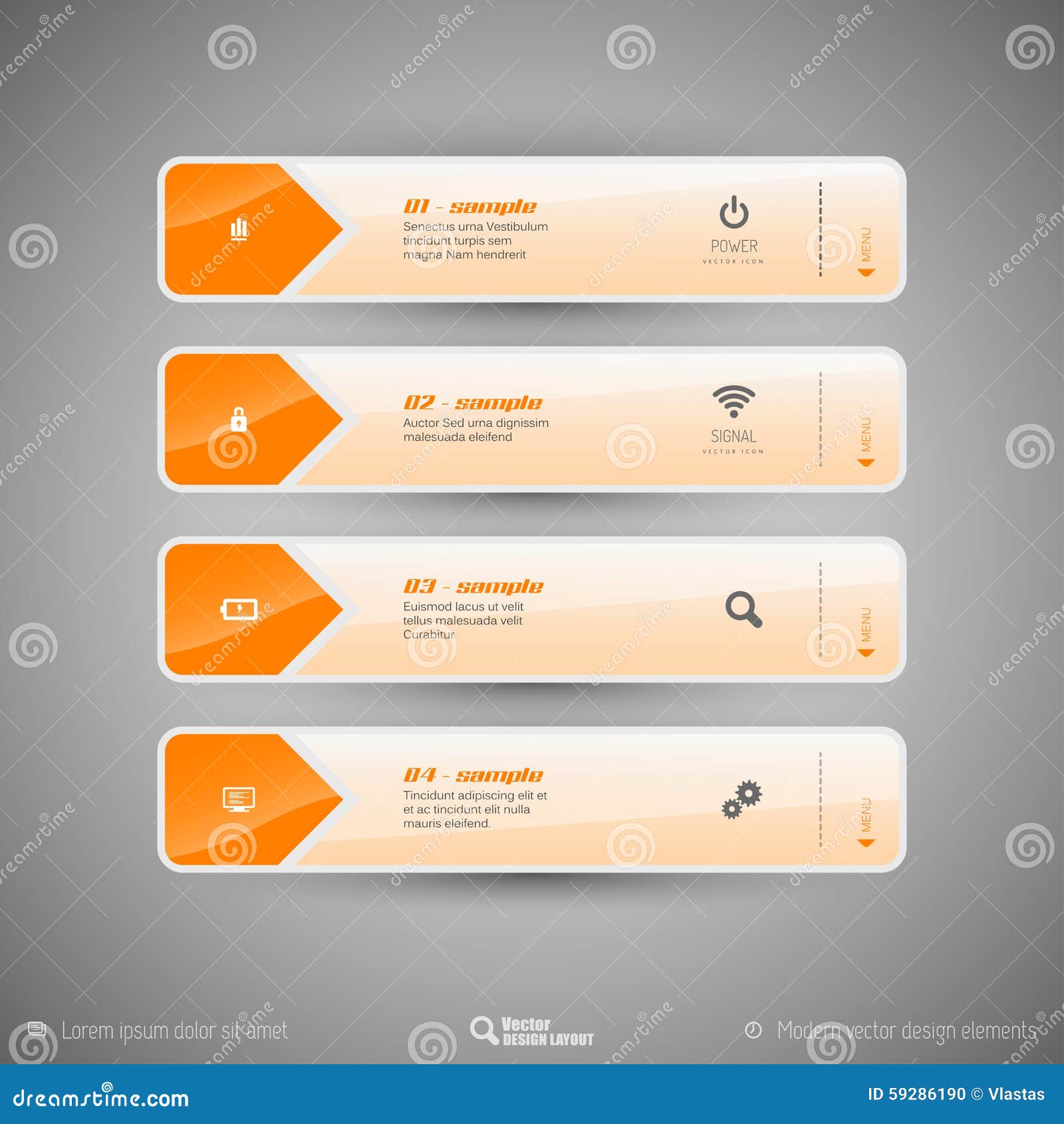 Modern Tabs As Design Elements. Business Symbols. Stock Vector ...