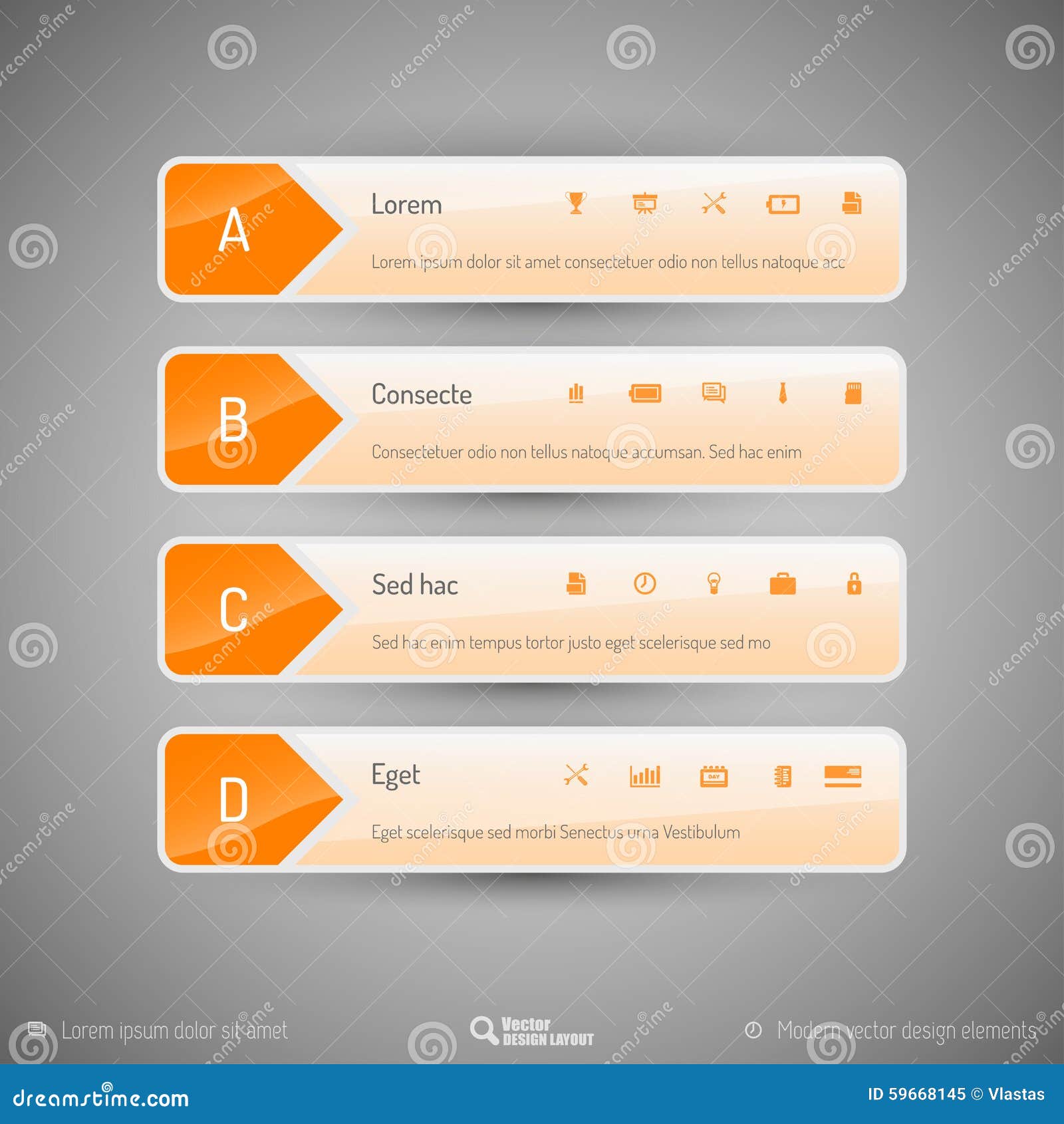Modern Tabs As Design Elements. Business Symbols. Stock Vector ...