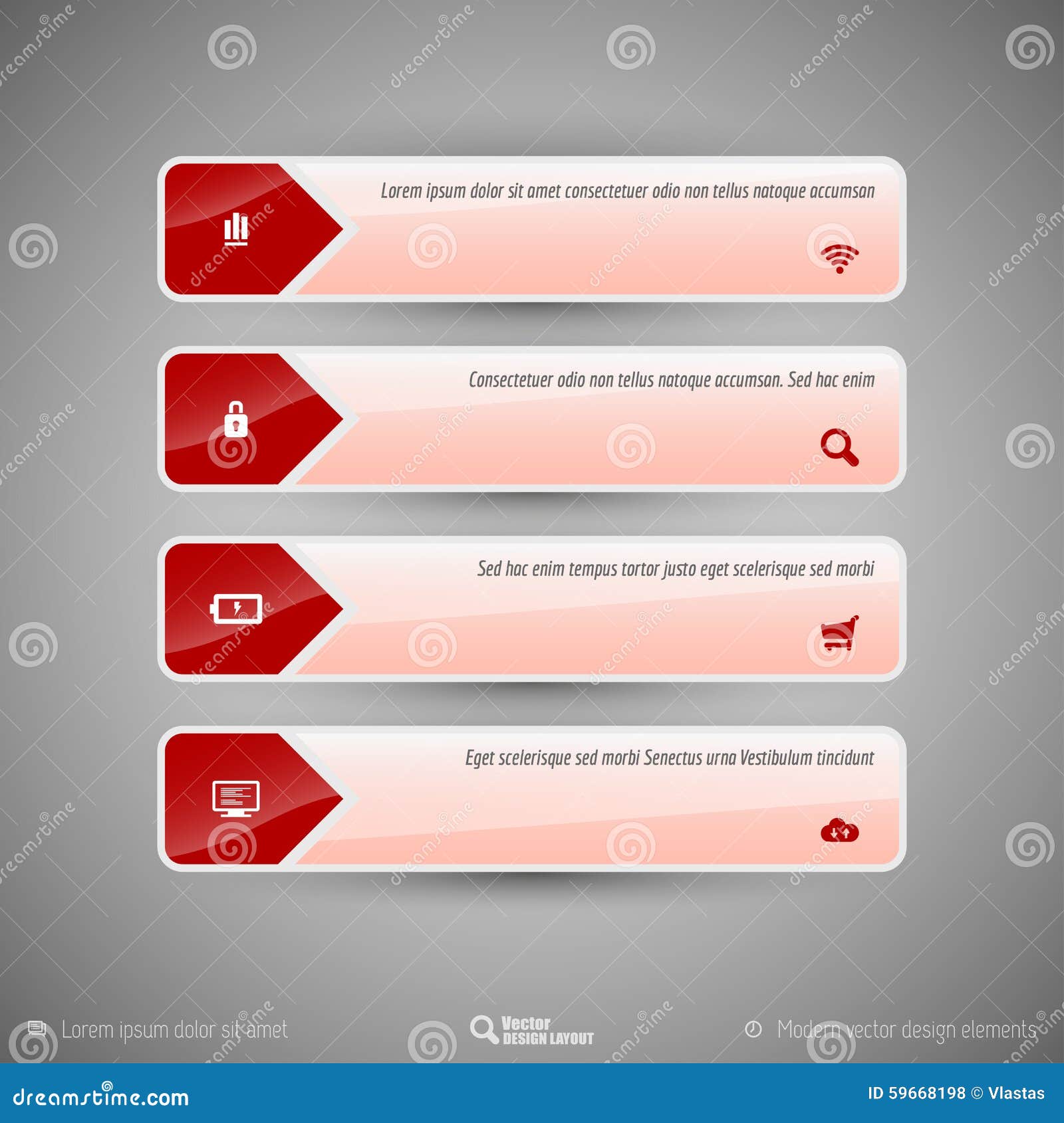 Modern Tabs As Design Elements. Business Symbols. Stock Vector ...