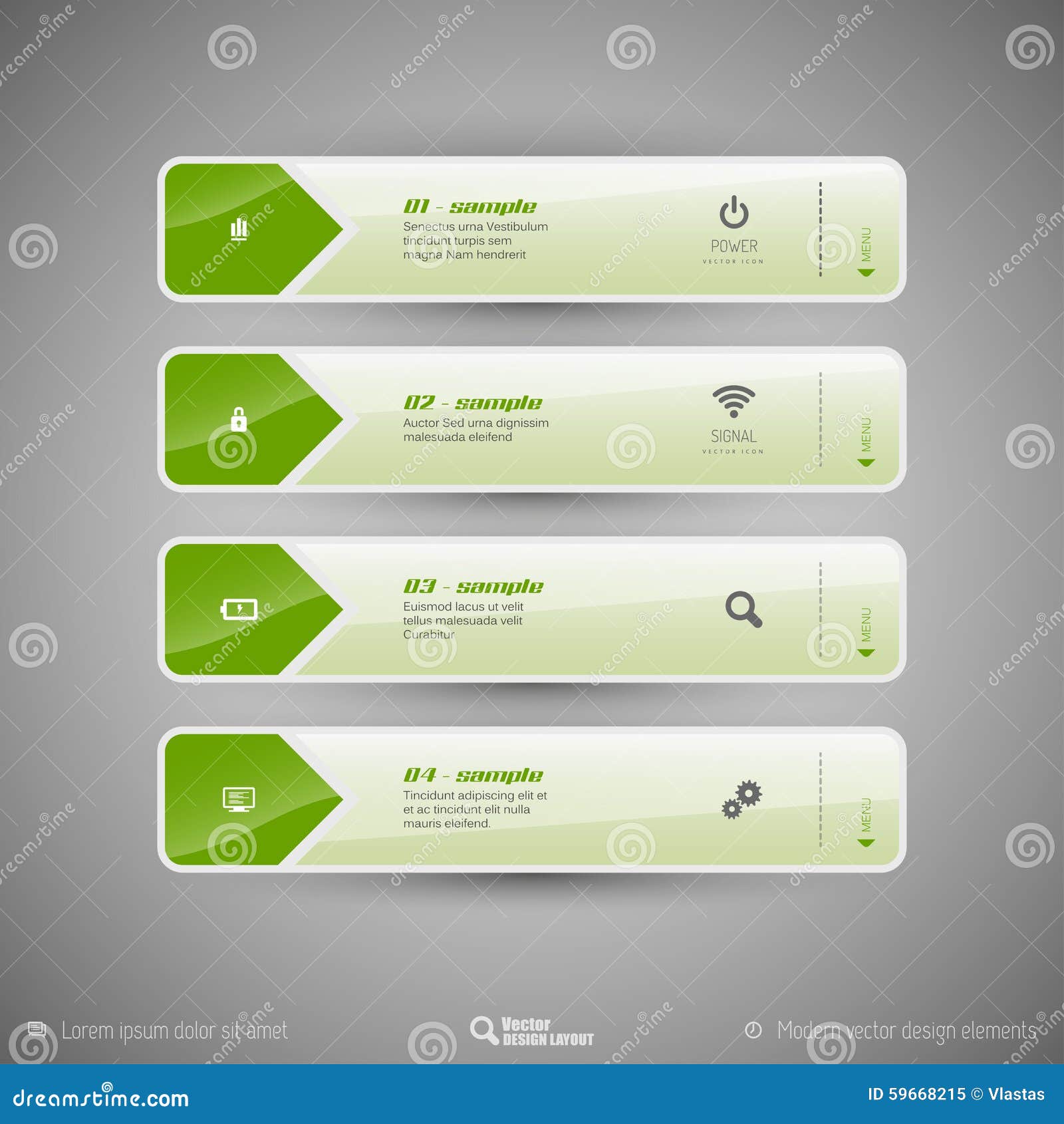 Modern Tabs As Design Elements. Business Symbols. Stock Vector ...