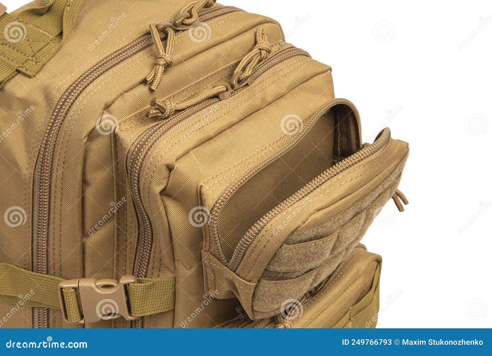 Modern Tactical Backpack with Zippers and Additional Pockets. Large ...