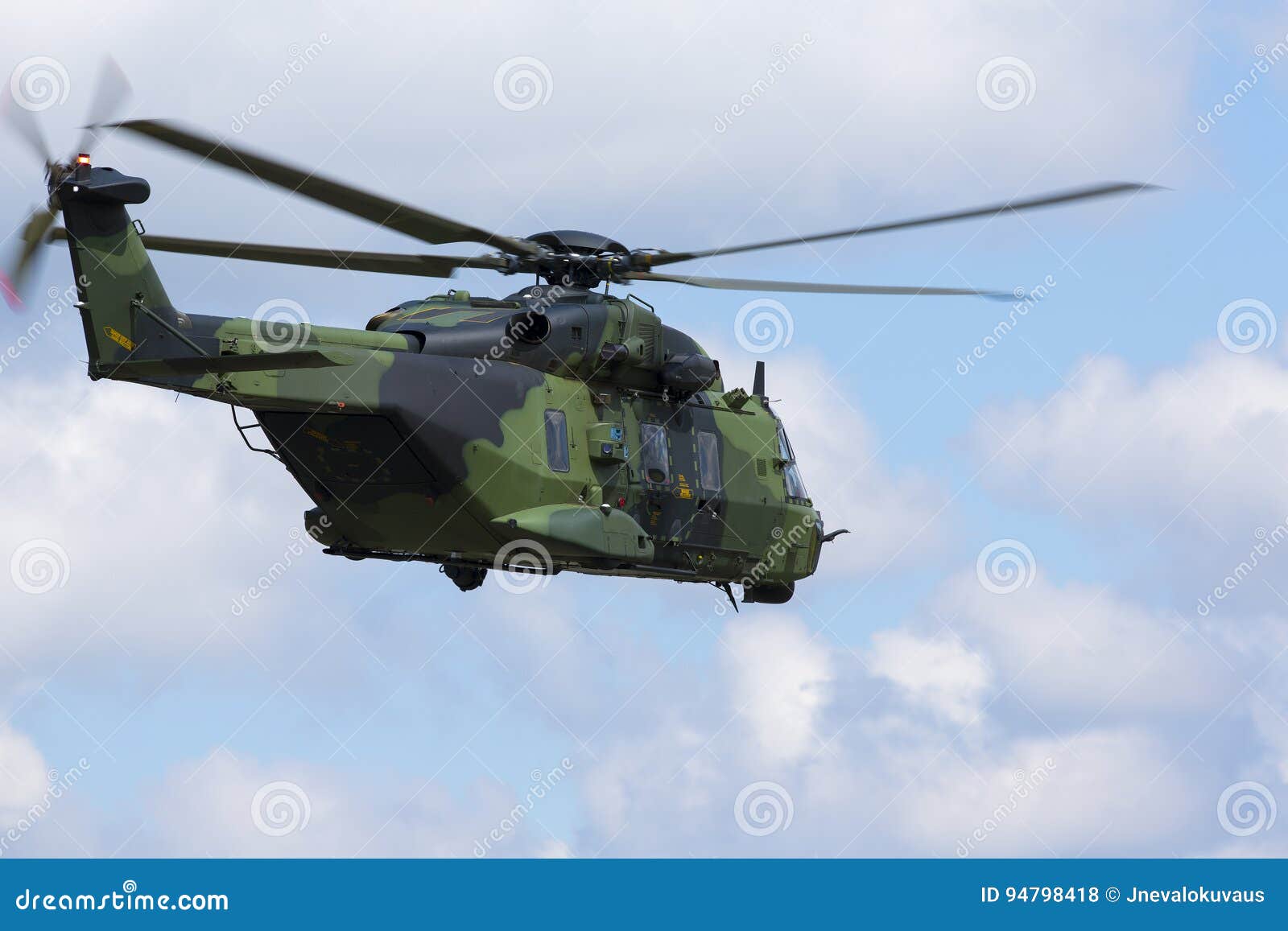 Modern Tactical Helicopter Flying Away. Stock Photo - Image of army ...