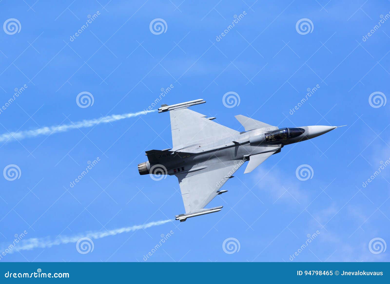 Modern Tactical Jet Fighter Flying Close by. Stock Image - Image of ...