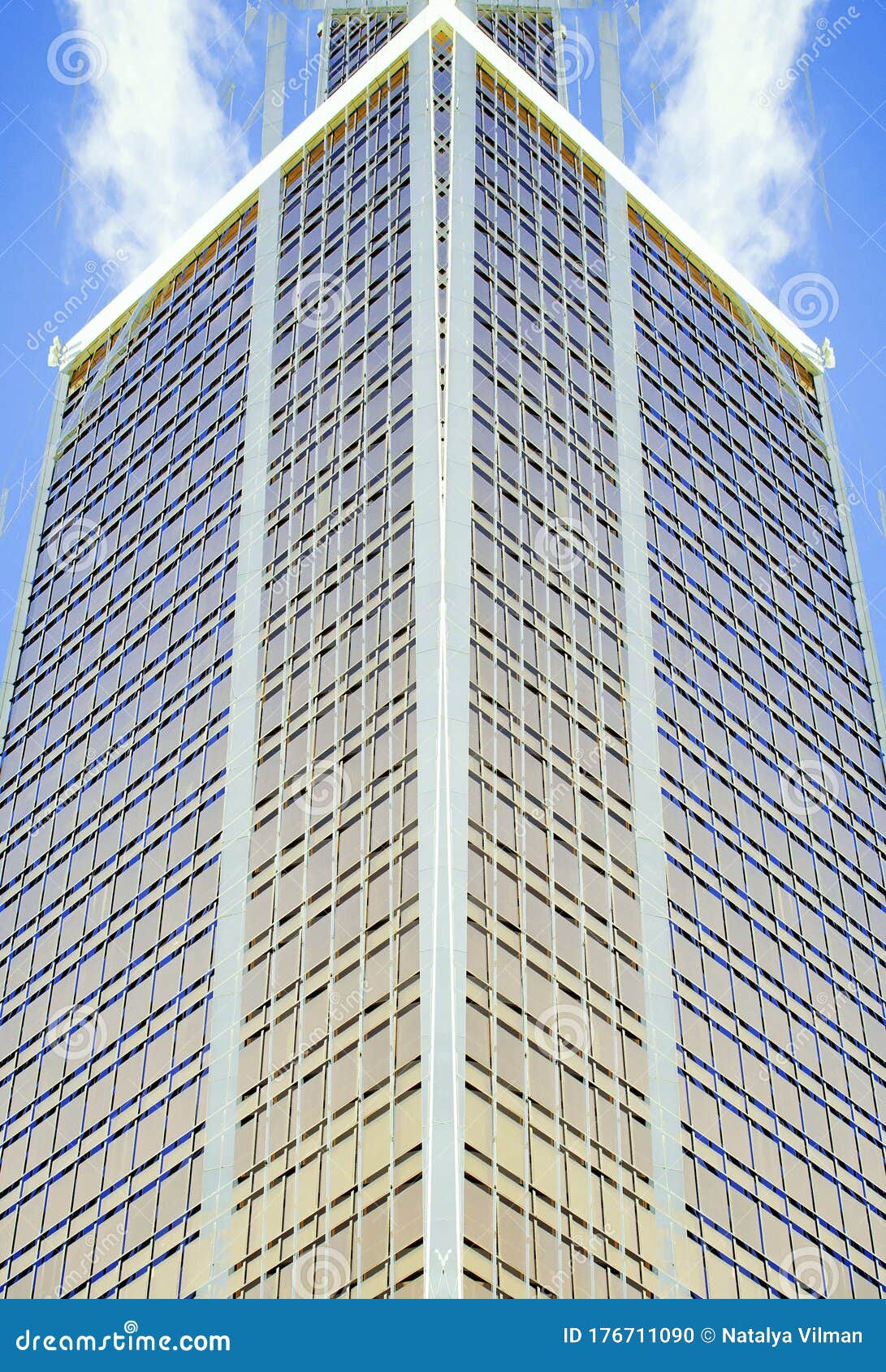 Modern Tall Business Building on Sky Background Stock Photo - Image of ...