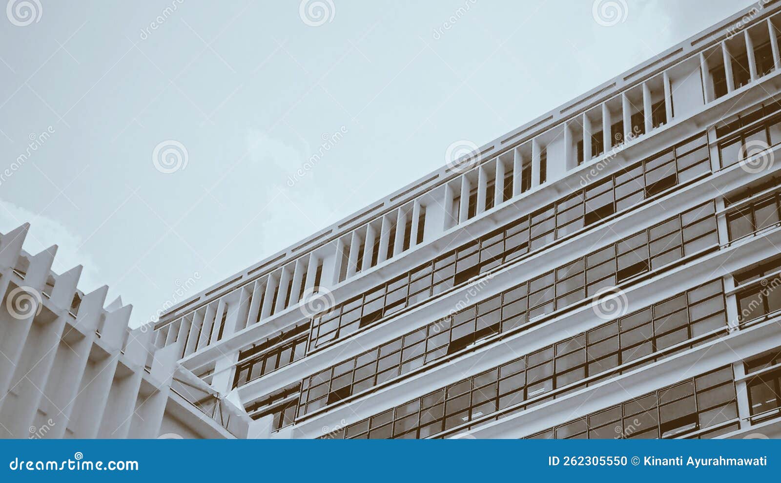 Modern Tall School Building with Great Architecture in the City Stock ...