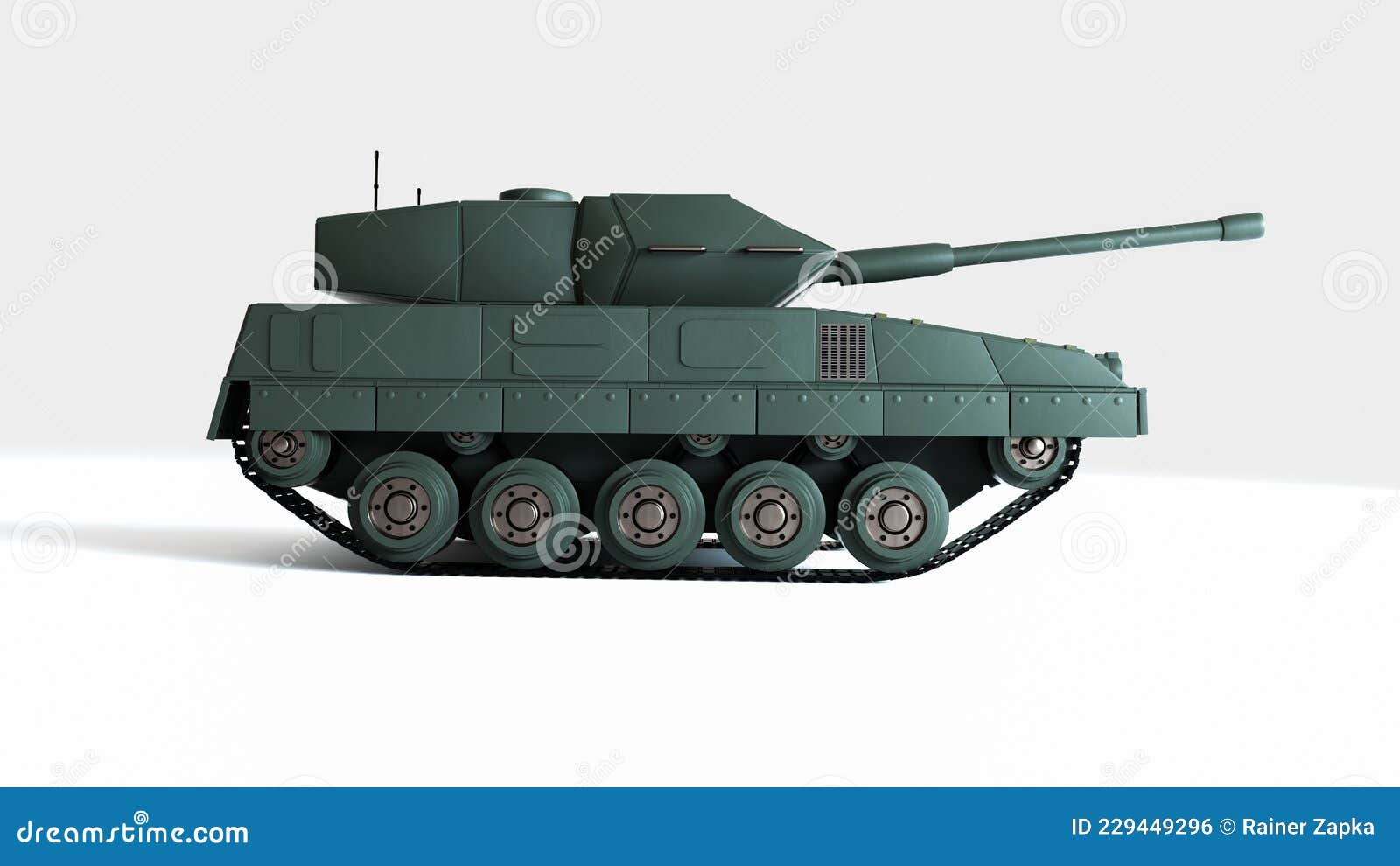 Modern tank 3d rendering stock illustration. Illustration of ...
