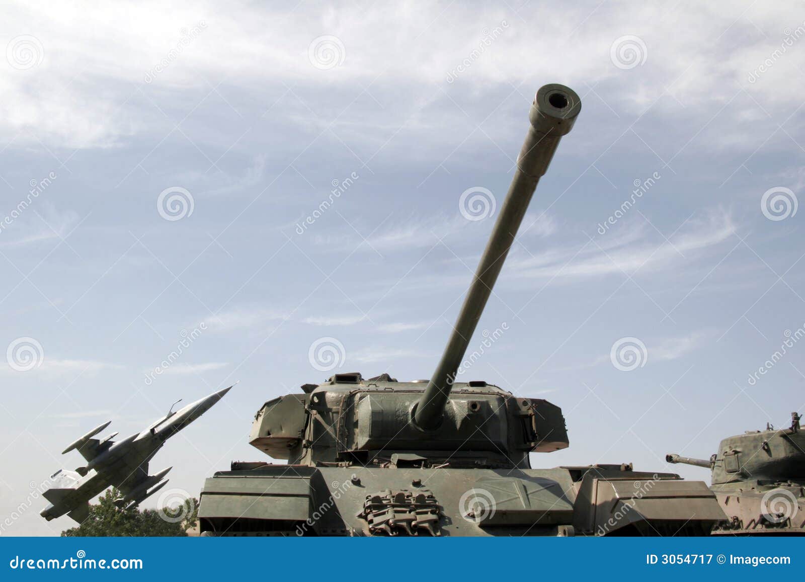 Modern Tank and Fighter Jet Stock Image - Image of modern, barrel: 3054717