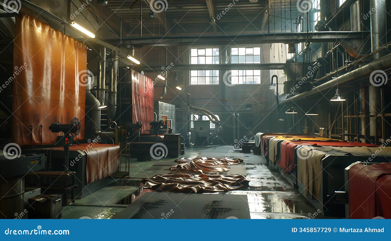 Modern Tannery with Advanced Leather Processing Units, Dyeing Machines ...