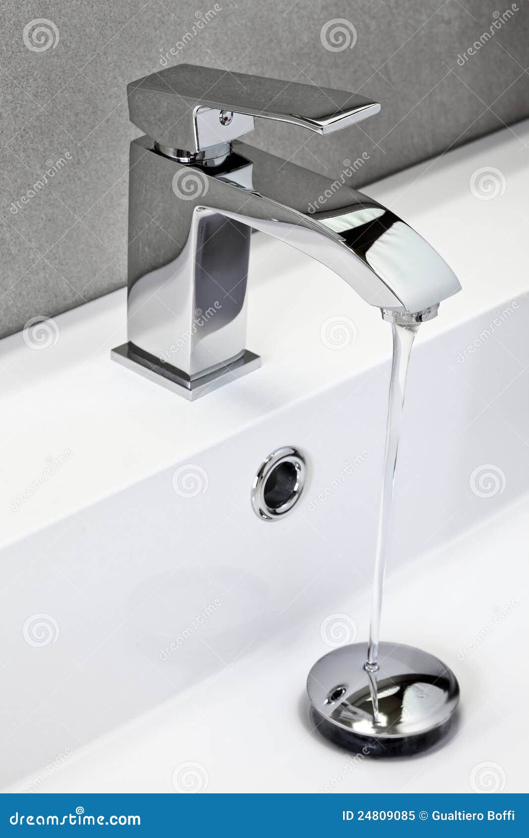 Modern tap stock image. Image of sink, close, metal, wash - 24809085