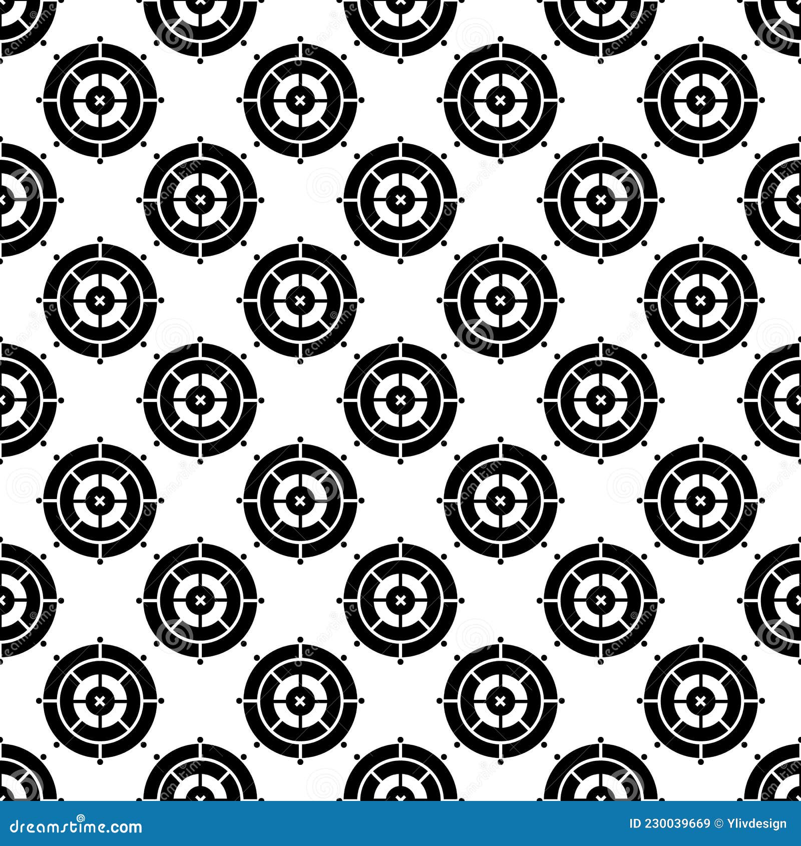 Modern Target Pattern Seamless Vector Stock Vector - Illustration of ...