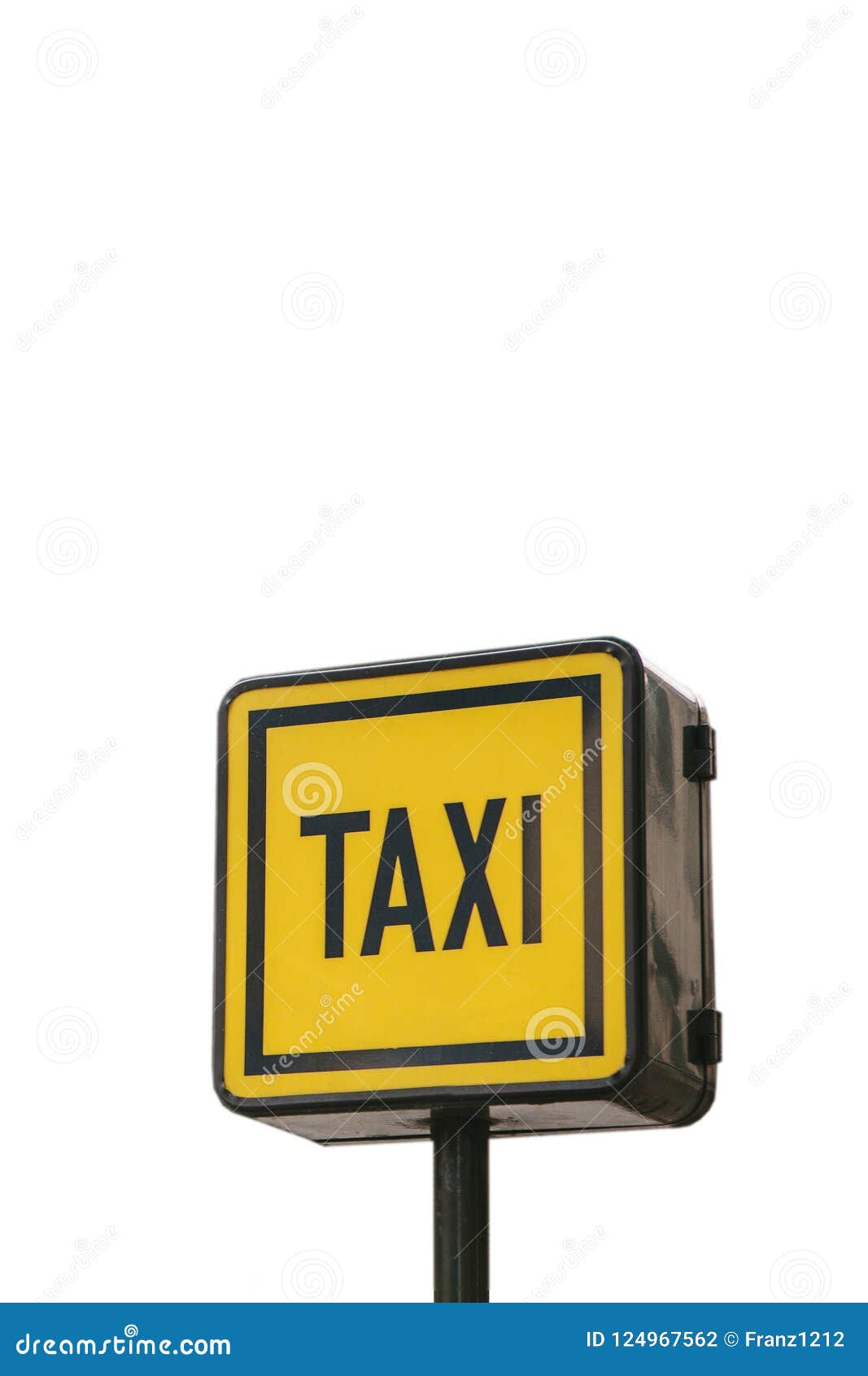 Modern Taxi Sign on White Background Stock Photo - Image of modern ...