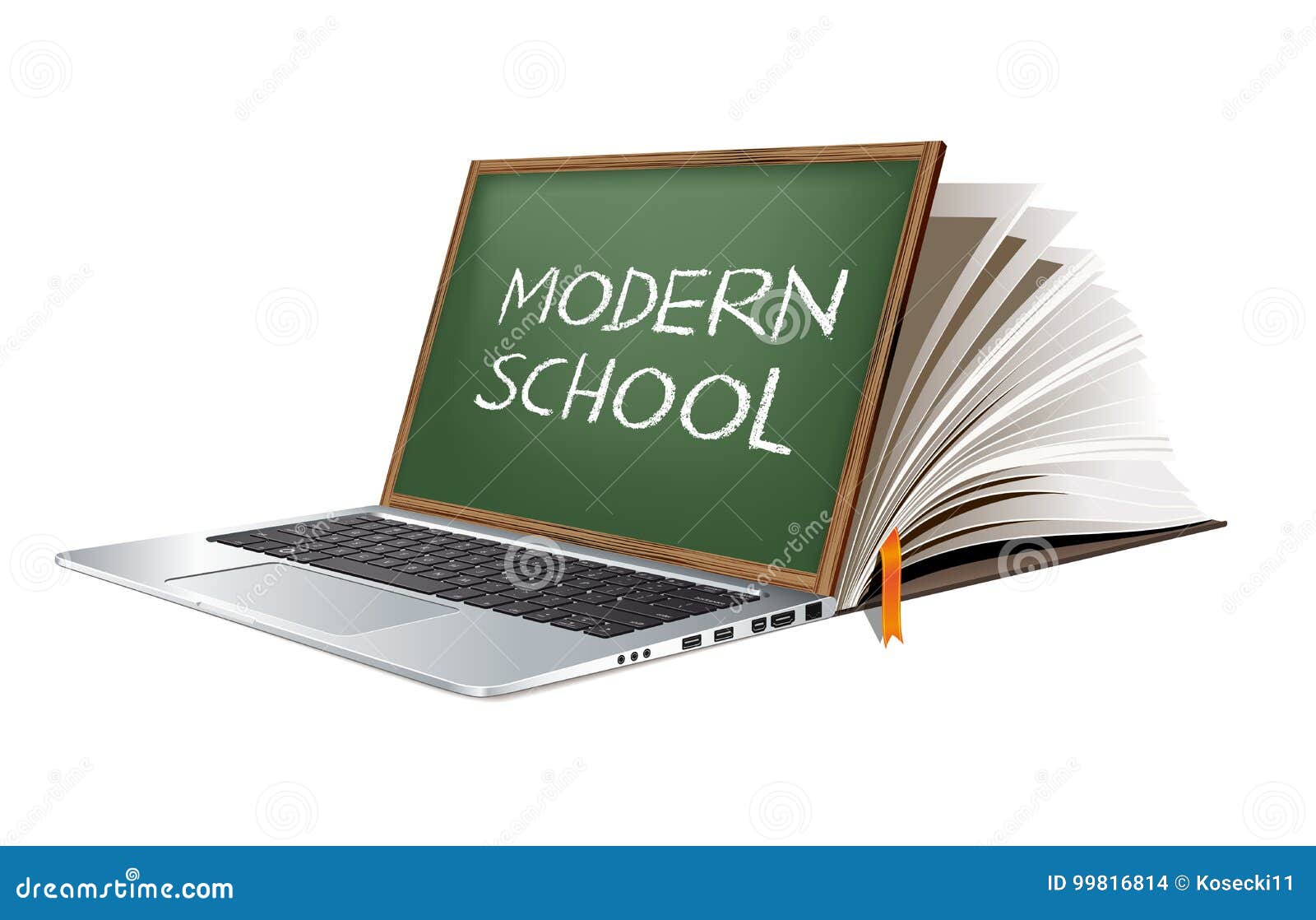 Modern Teaching Methods Elearning Concept Stock Vector - Illustration ...