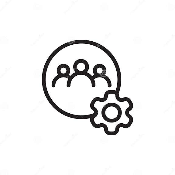 Modern Teamwork Icon Outline Vector for Web Ui Stock Vector ...