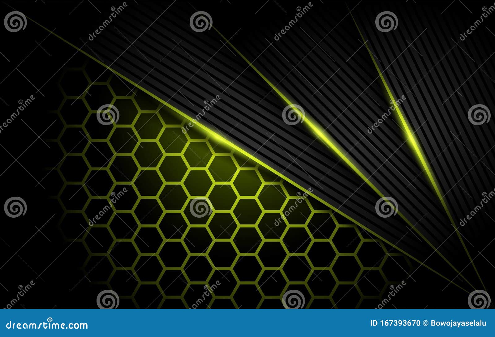 Modern Tech Abstract Yellow Background with Shinny Lines Effect Stock ...
