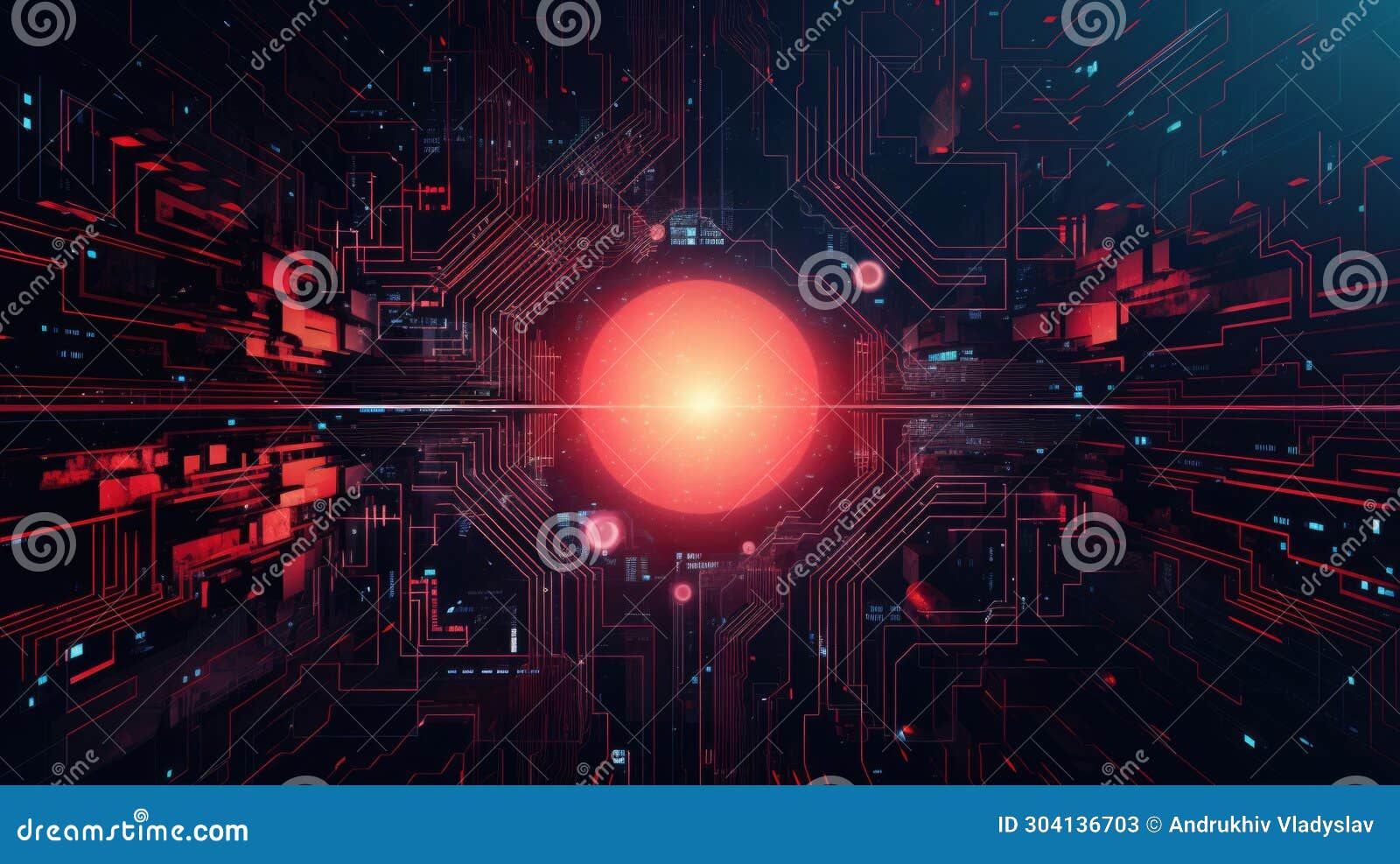 Modern Tech Background, Abstract Illustration Stock Illustration ...