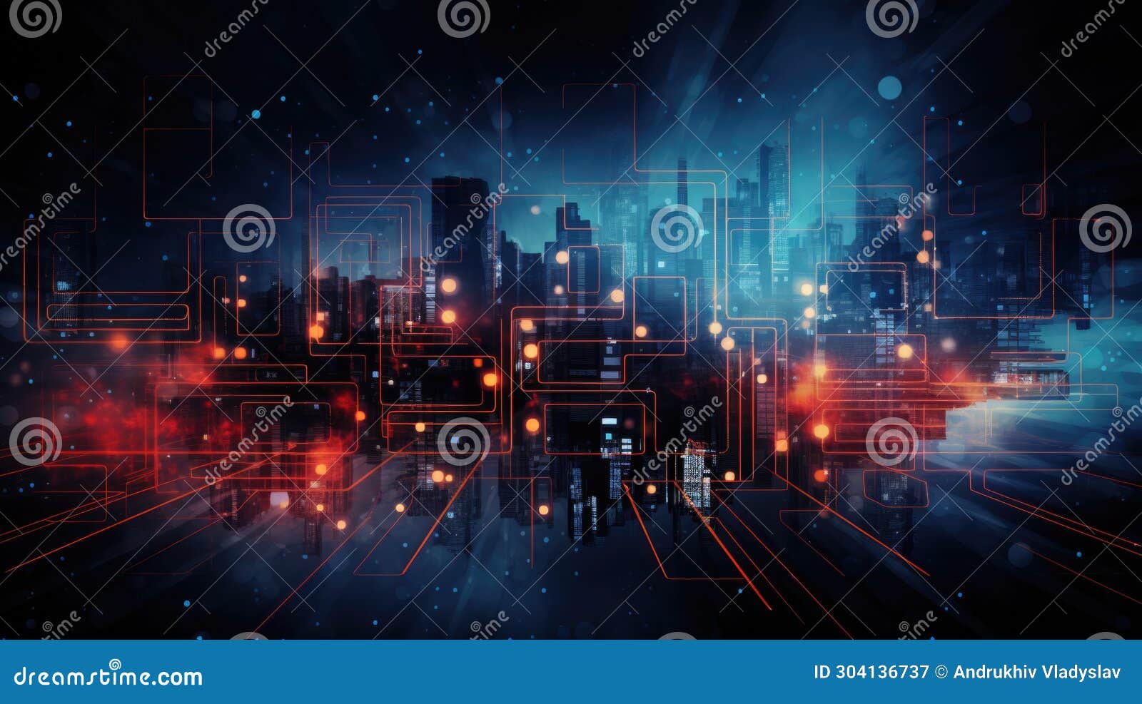 Modern Tech Background, Abstract Illustration Stock Illustration ...