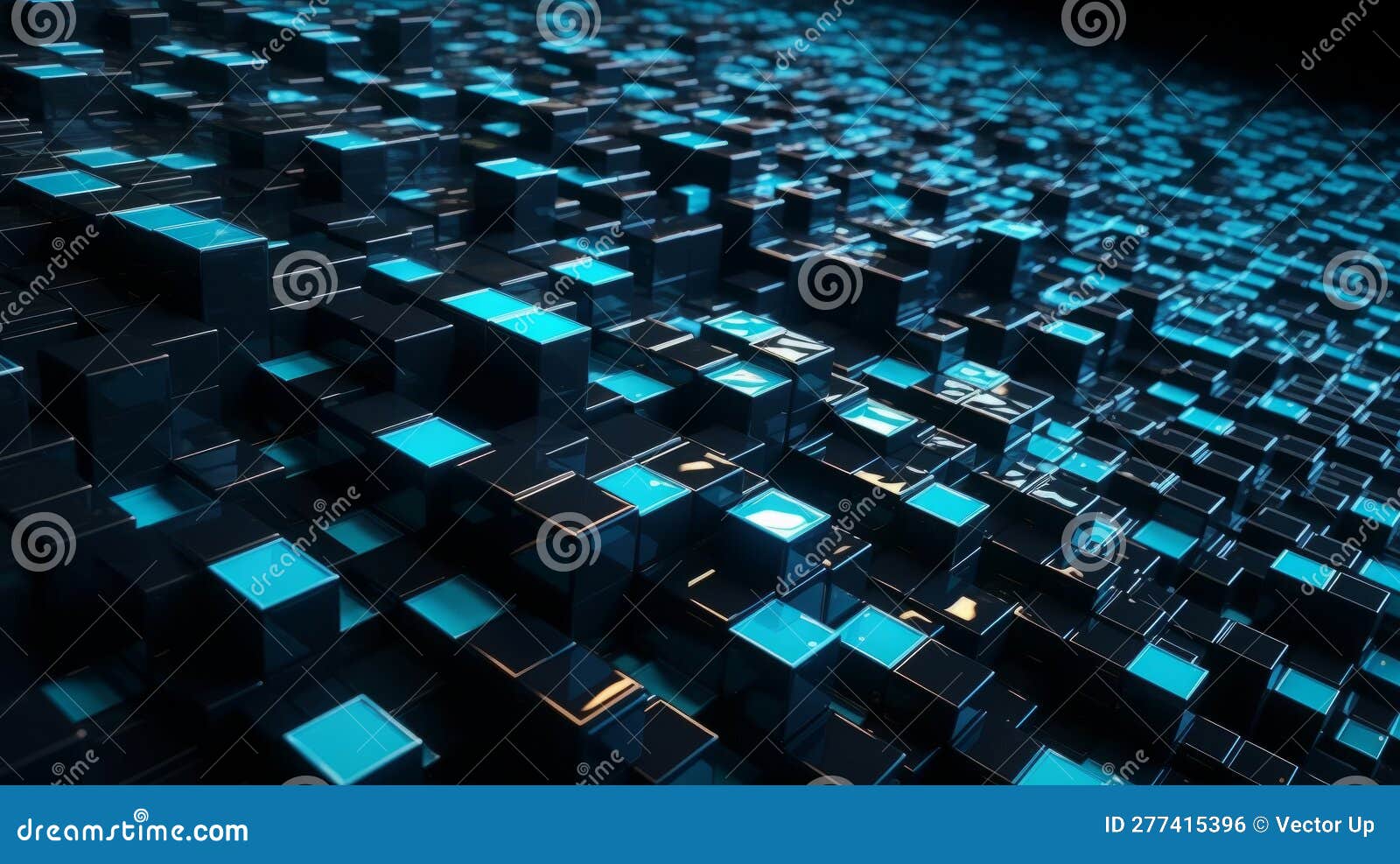 Modern Tech Background. Generative AI Stock Illustration - Illustration ...