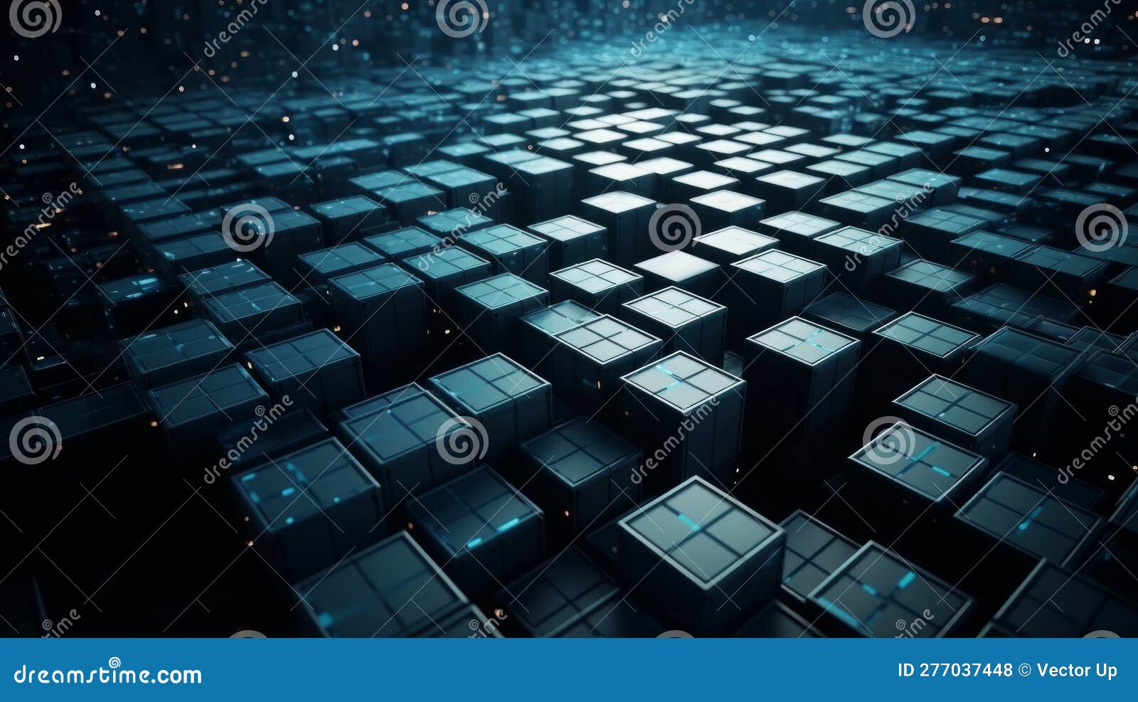 Modern Tech Background. Generative AI Stock Illustration - Illustration ...