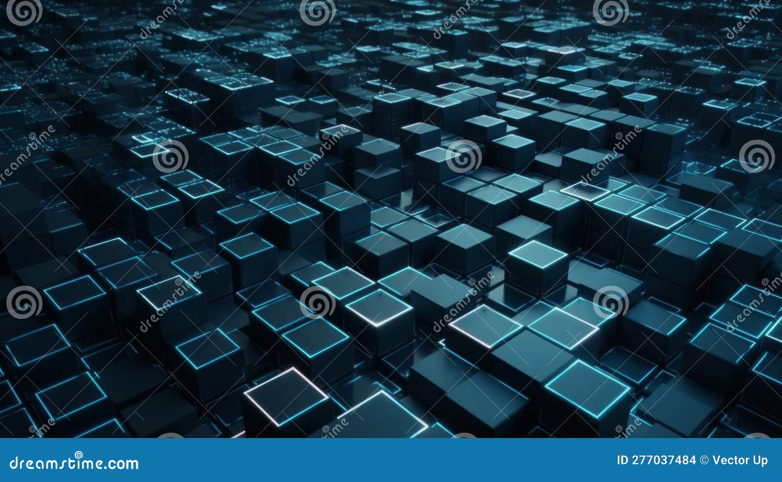 Modern Tech Background. Generative AI Stock Illustration - Illustration ...