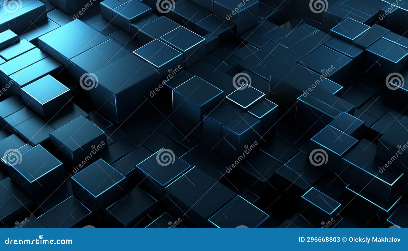 Modern Tech Background with Perfectly Aligned Multisized Blocks Stock ...