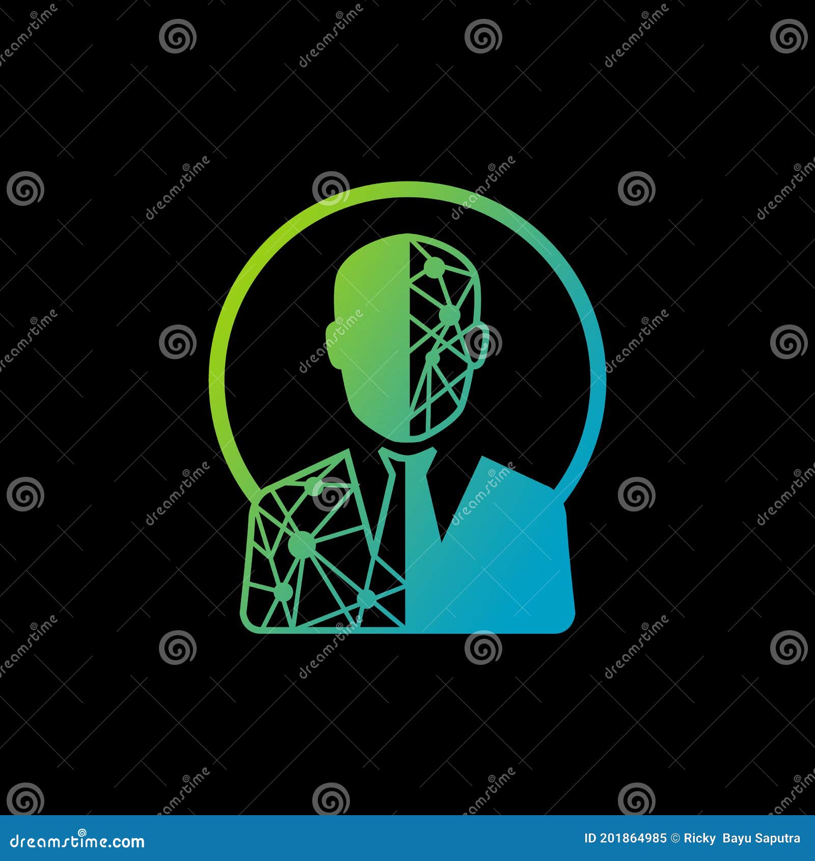 Modern Tech Digital Person Avatar Vector Icon Stock Vector ...