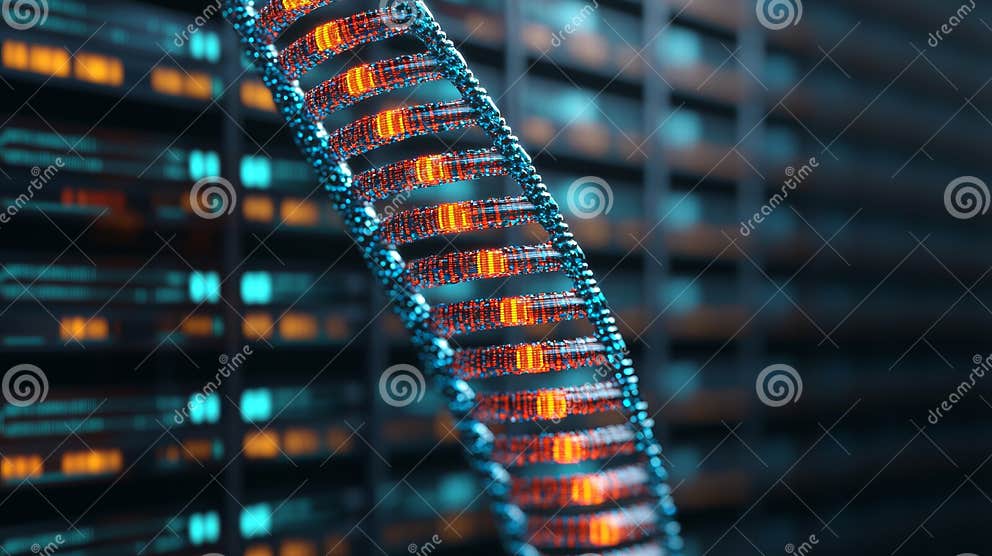 Modern Tech for DNA Analysis and Research Stock Illustration ...