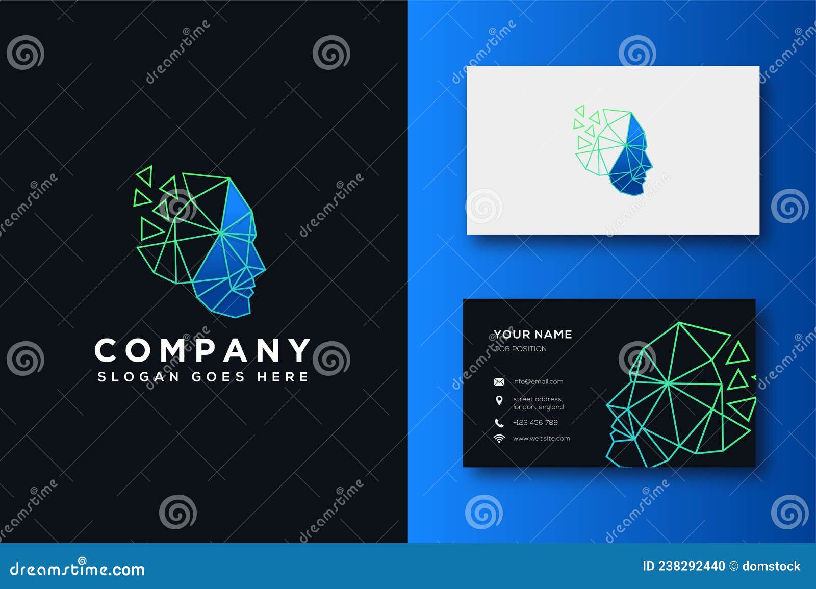 Modern Tech Head Structural Logo Icon, Vector Illustration Stock Vector ...