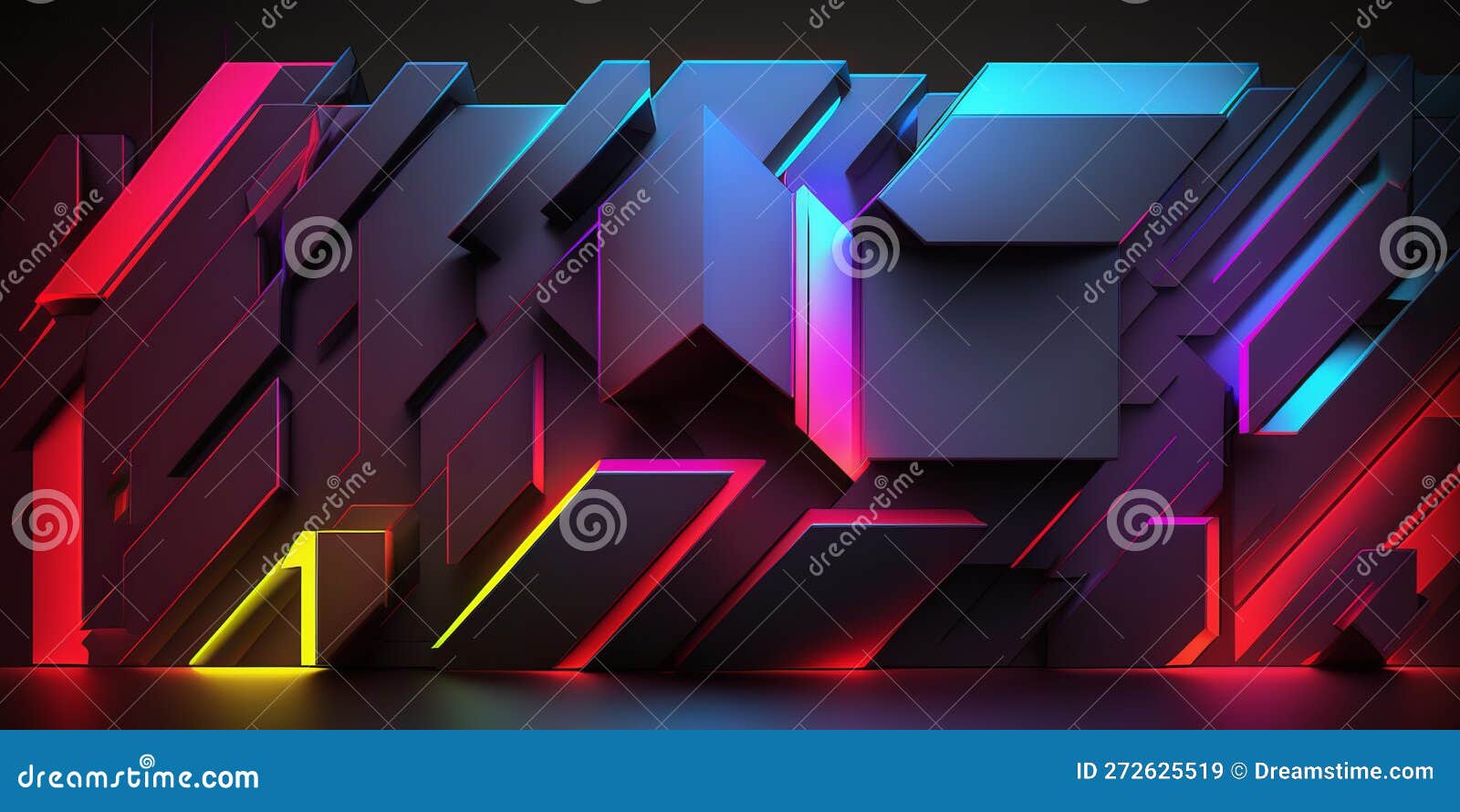 Modern Tech Light Neon Background. Trend Colorful Design Element for ...