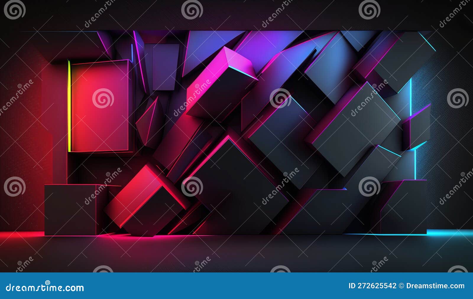 Modern Tech Light Neon Background. Trend Colorful Design Element for ...