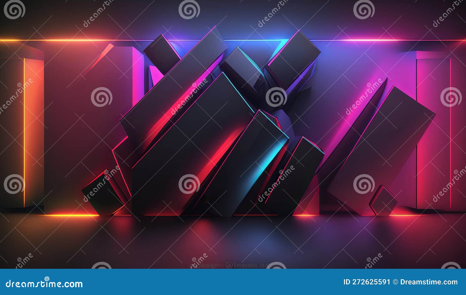 Modern Tech Light Neon Background. Trend Colorful Design Element for ...