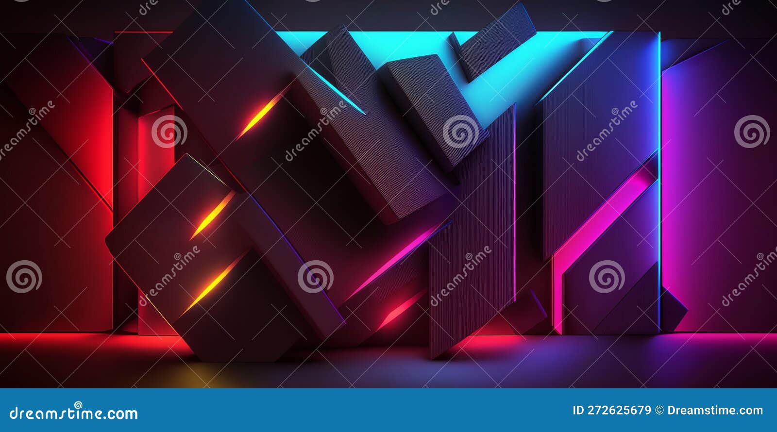Modern Tech Light Neon Background. Trend Colorful Design Element for ...