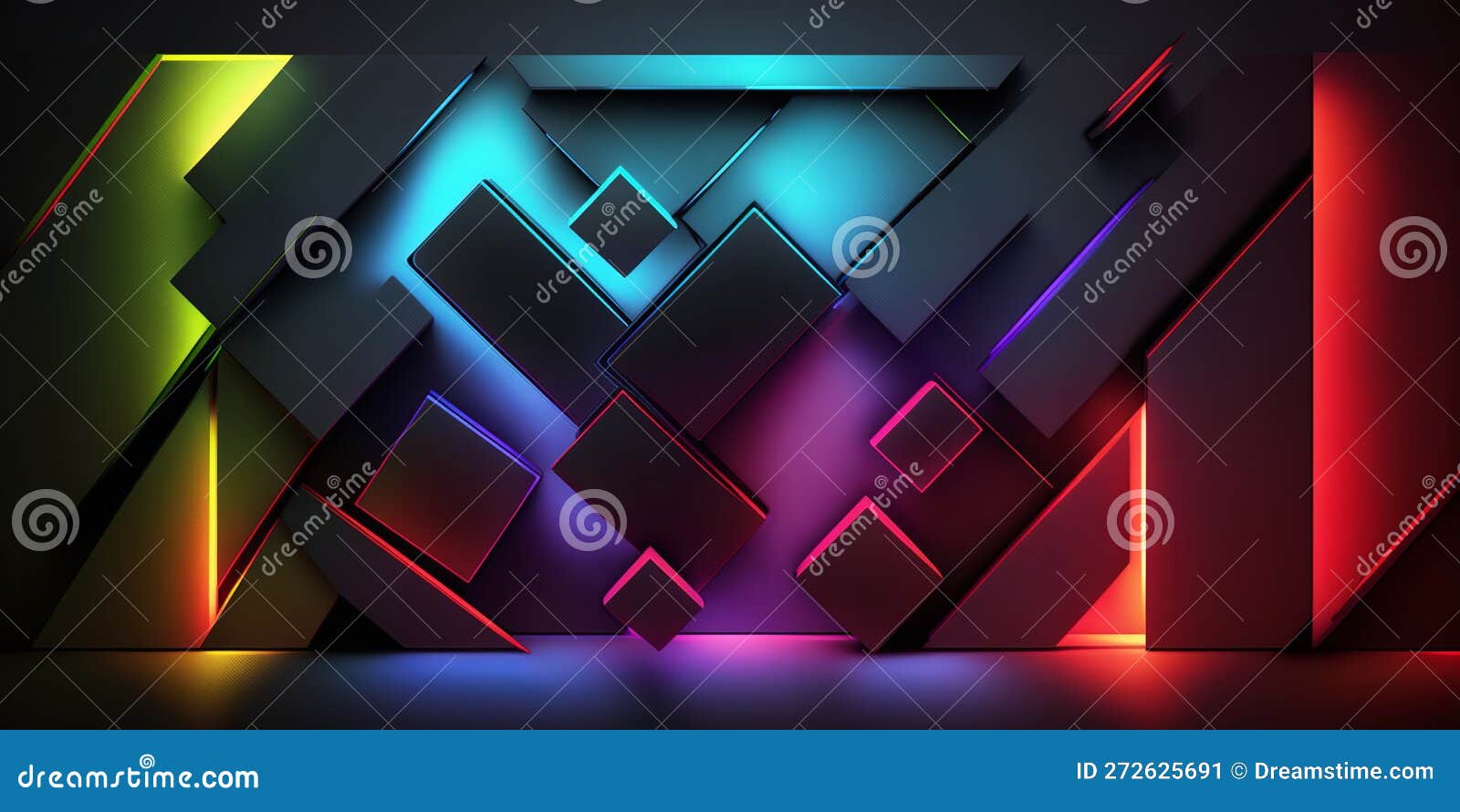 Modern Tech Light Neon Background. Trend Colorful Design Element for ...