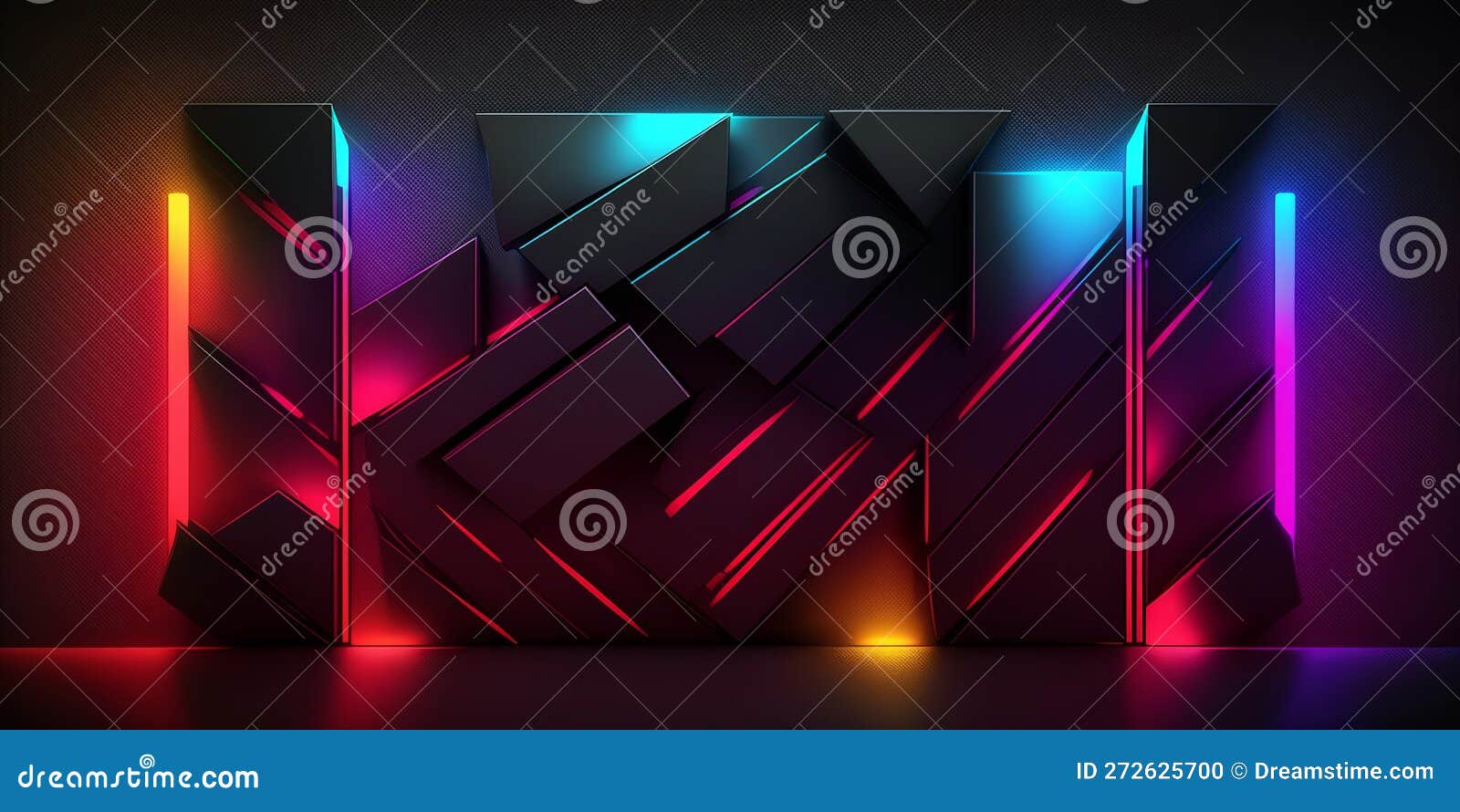 Modern Tech Light Neon Background. Trend Colorful Design Element for ...