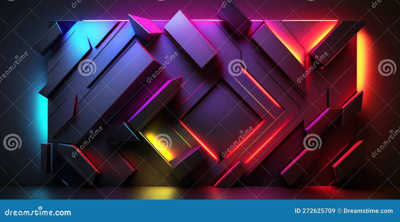 Modern Tech Light Neon Background. Trend Colorful Design Element for ...