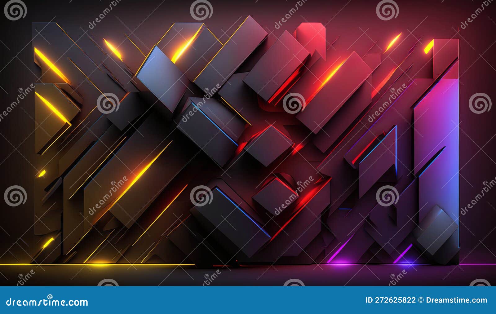 Modern Tech Light Neon Background. Trend Colorful Design Element for ...
