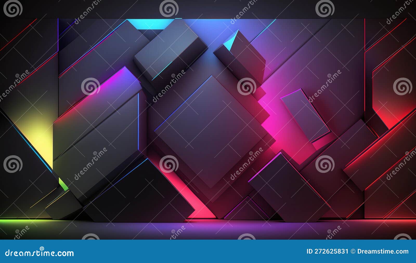 Modern Tech Light Neon Background. Trend Colorful Design Element for ...