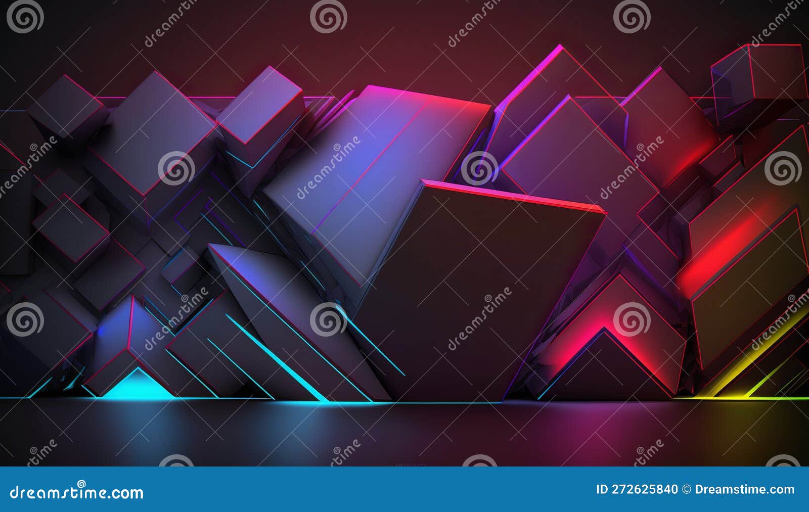 Modern Tech Light Neon Background. Trend Colorful Design Element for ...