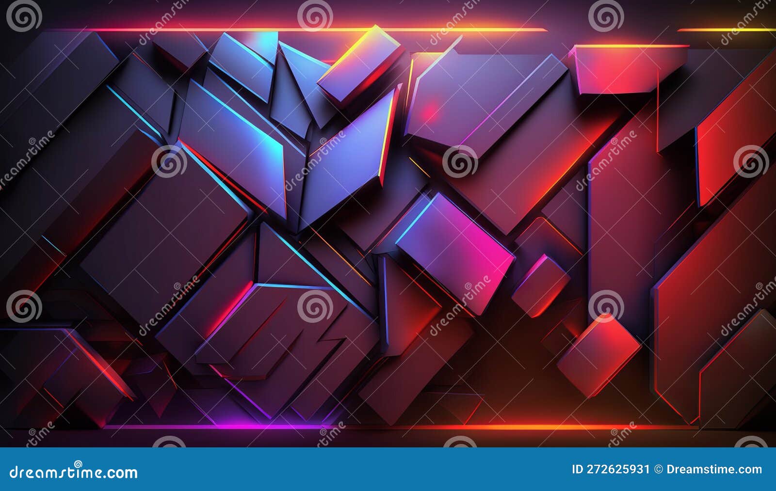Modern Tech Light Neon Background. Trend Colorful Design Element for ...