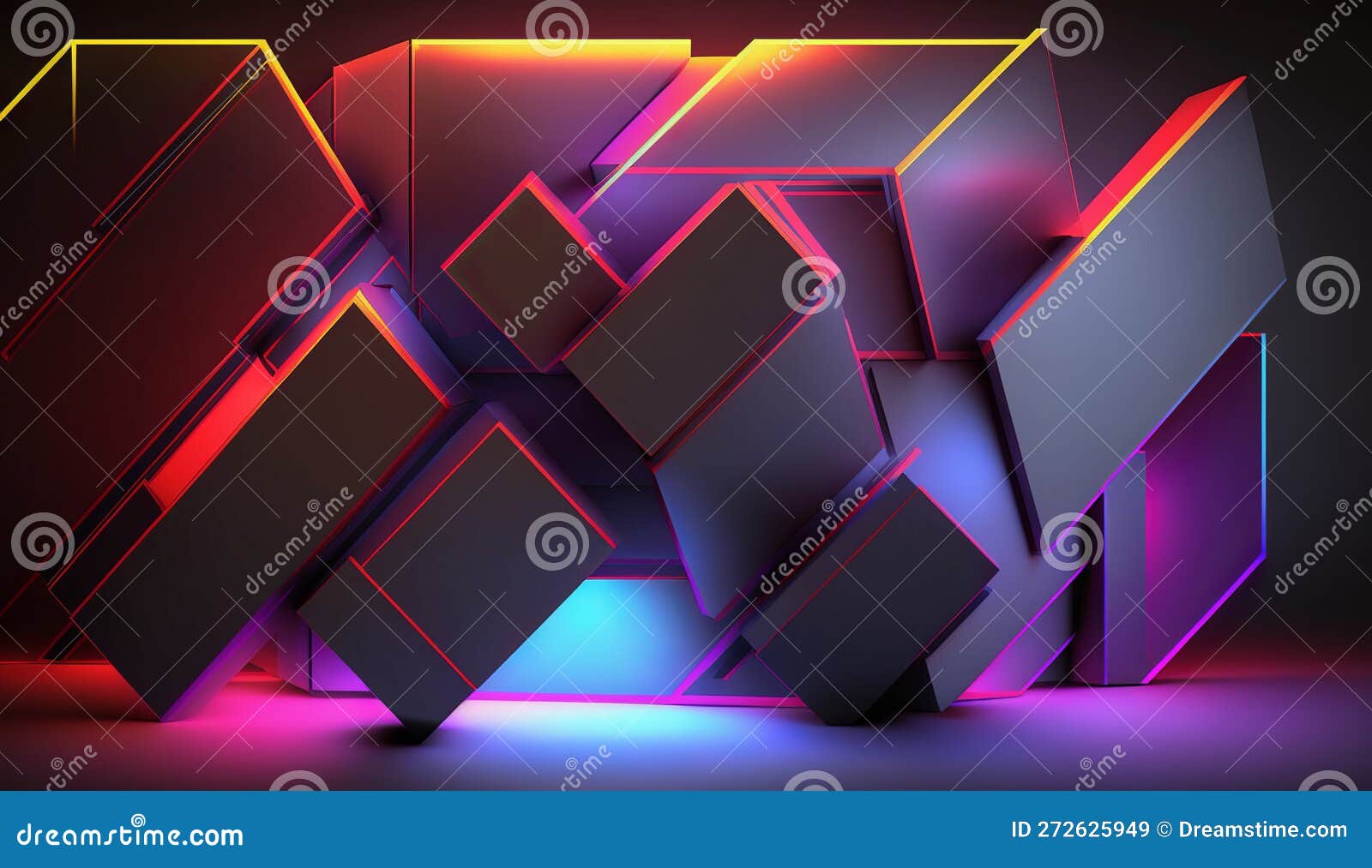 Modern Tech Light Neon Background. Trend Colorful Design Element for ...