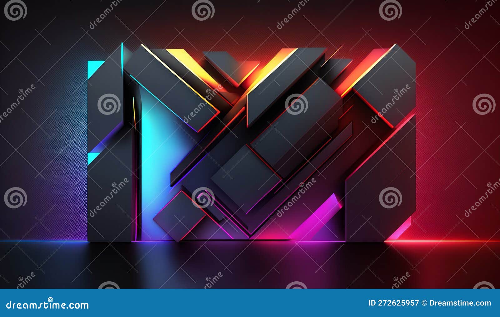 Modern Tech Light Neon Background. Trend Colorful Design Element for ...