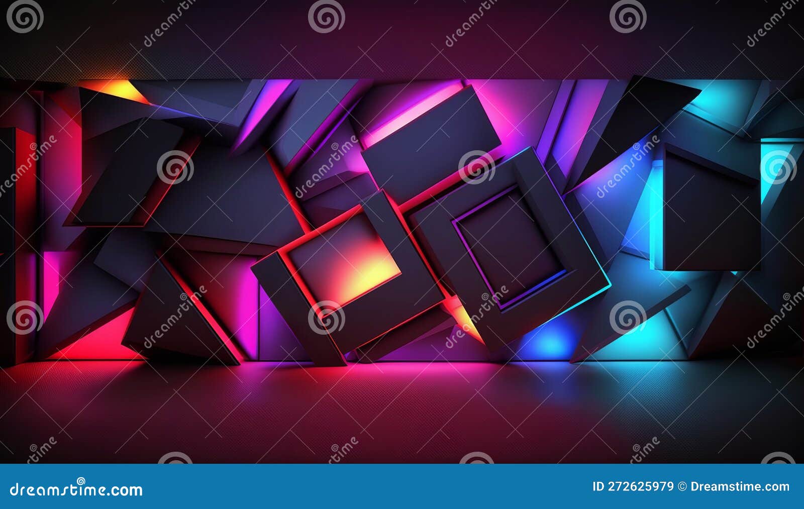 Modern Tech Light Neon Background. Trend Colorful Design Element for ...
