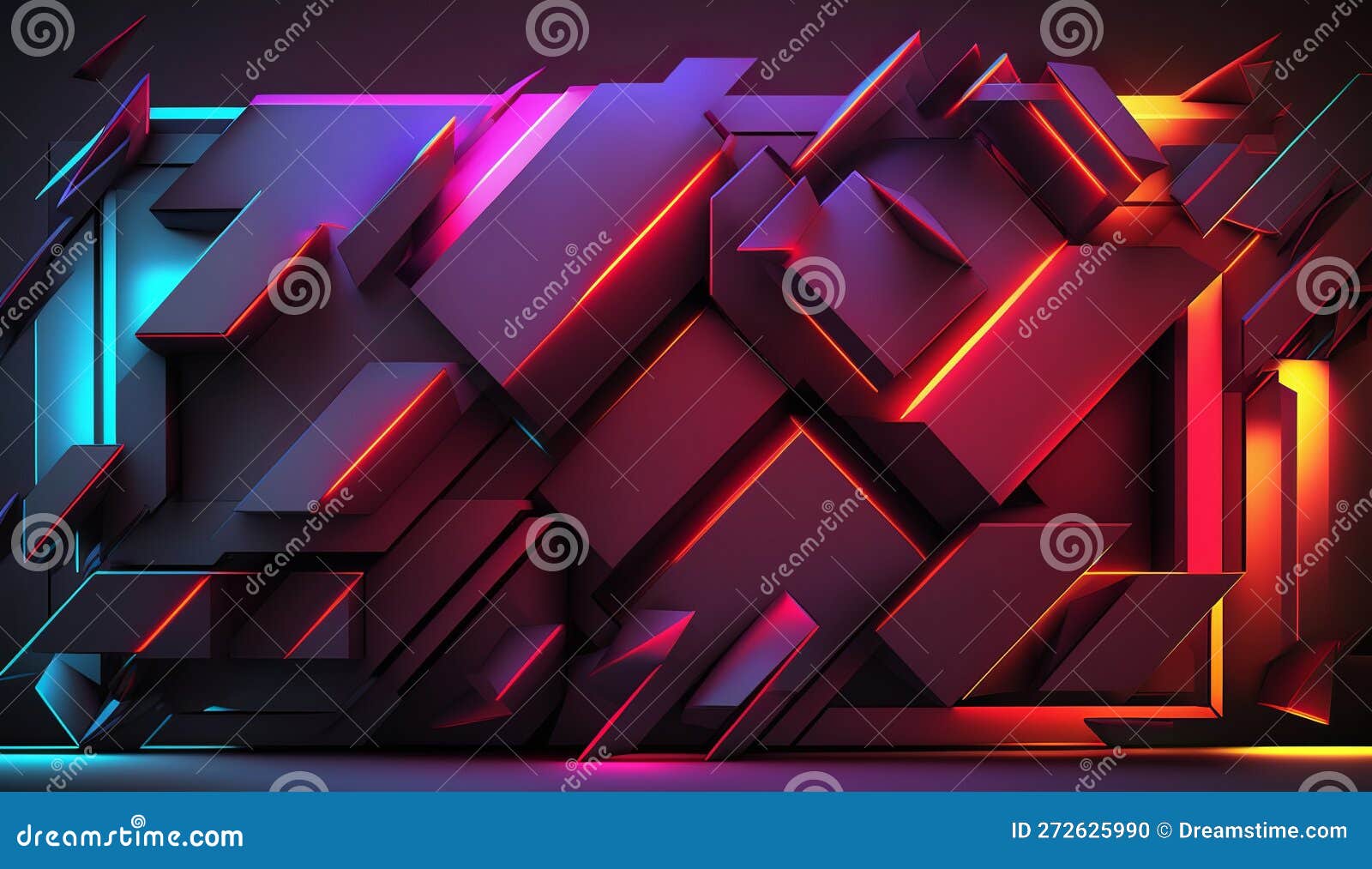 Modern Tech Light Neon Background. Trend Colorful Design Element for ...