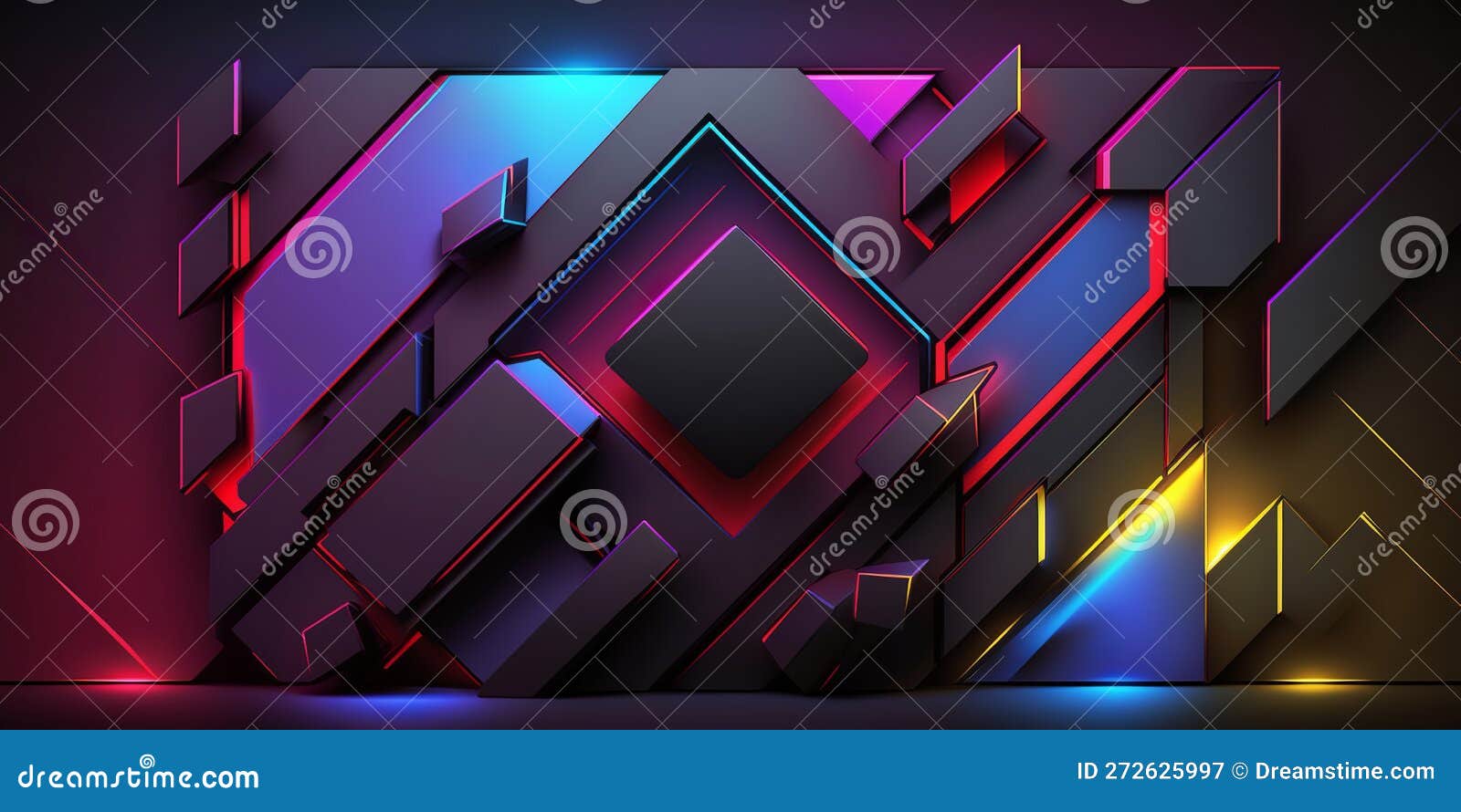 Modern Tech Light Neon Background. Trend Colorful Design Element for ...