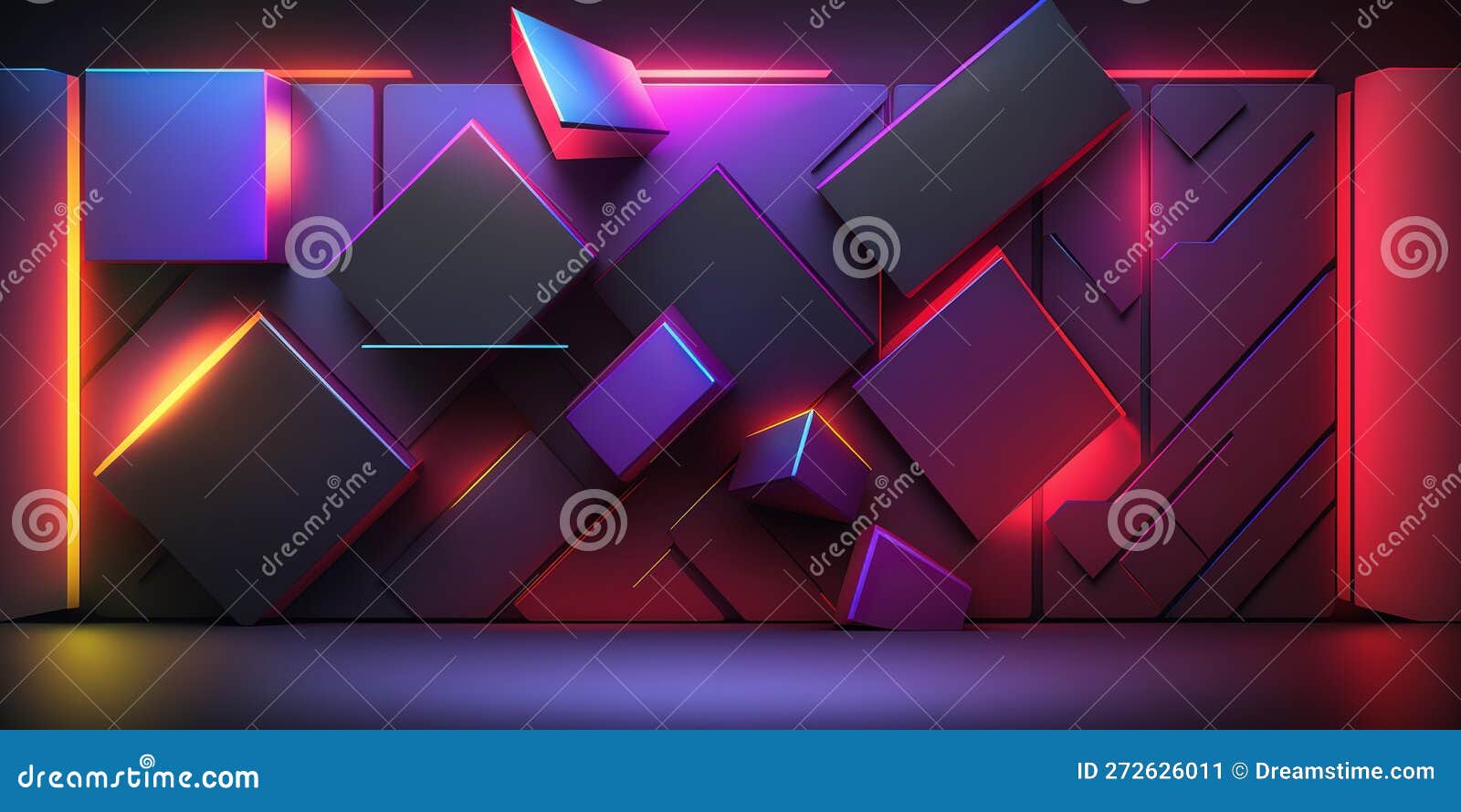 Modern Tech Light Neon Background. Trend Colorful Design Element for ...